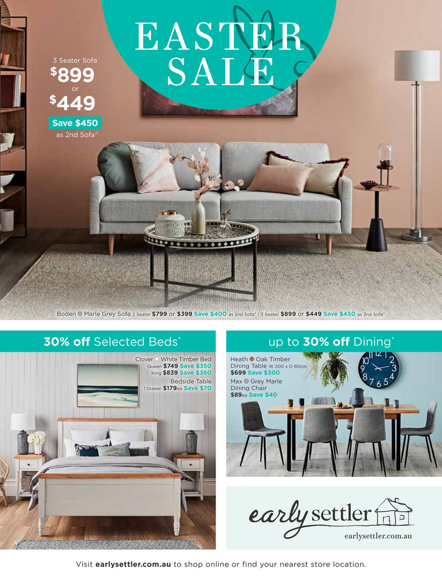 Early Settler 210003 Easter Sale Catalogue 275x210 210312 LR Page 1