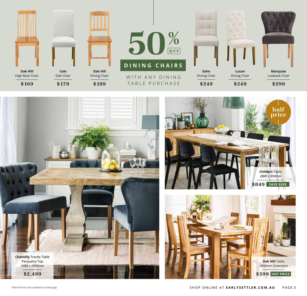 Early settler dining chairs sale store